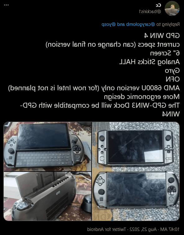 GPD Win 4 Leaked Pictures Display PS Vita 2.Like Design - Game News 24